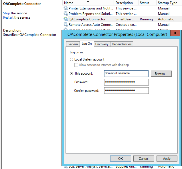 On-Premises only: How to access DB using Windows Authentication